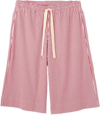 Jacquemus Homme, Shorts, Rouge, Taille: S Short &agrave; Cordon Imprim&eacute; &agrave; Rayures D&eacute;t&eacute;