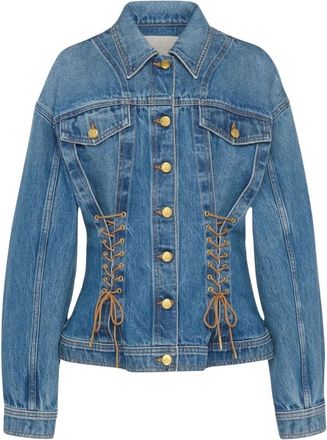 Ulla Johnson Naomi Jacke mit Schn&uuml;rdetails - - Jackets - Damen - Blau - L