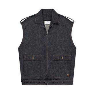 Courr&egrave;ges Femme, Vestes, Bleu, Taille: 40 FR Bomber en jean sans manches