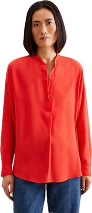 Seidensticker Damen Bluse - Fashion Bluse - Regular Fit - Stehkragen - Langarm - 100% Viskose