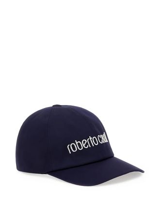 Roberto Cavalli casquette à logo brodé - Bleu
