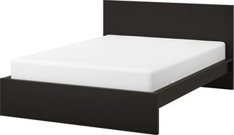 IKEA Ikea MALM Bettgestell hoch 140x200 cm schwarz-braun/Lur&ouml;y