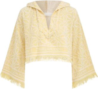 Zimmermann Femme, Sweatshirts et sweats &agrave; capuche, Jaune, Taille: 36 FR Coco Towelling Hooded Top