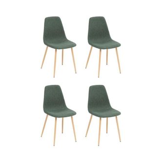 Atmosphera Atmosphera - Lot de 4 Chaises Design Roka 87cm Vert Cèdre