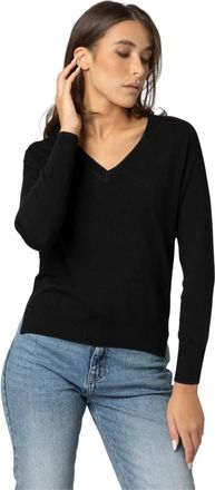 Kocca Femme, Pulls, Noir, Taille: 38 FR Pull d&eacute;contract&eacute; &agrave; col en V et manches longues