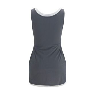 Miu Miu Womens Gray Recycled Polyamide Casual Dress