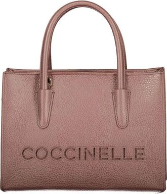Coccinelle Sac &agrave; main en cuir avec poign&eacute;es sup&eacute;rieures - Femme - Sacs - Brun - Taille: ONE Size