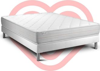 VITALIT Vitalit - Ensemble matelas sommier vitalmemo 140 x 190 - Couleur: Blanc