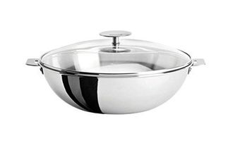 Cristel Casteline Wok, 4 quart, Silver