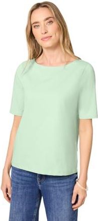 Street One 3228108 T-Shirt avec col Bateau, Serene Green, 42 Femmes
