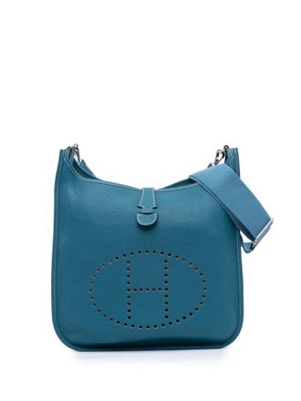 Hermès 2012 Clemence Evelyne III Umhängetasche 33cm - Blau