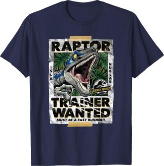 Jurassic Park Raptor Trainer Wanted Poster T-Shirt