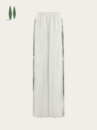Ferragamo Damen Back to Earth - Seidenhose Weiß
