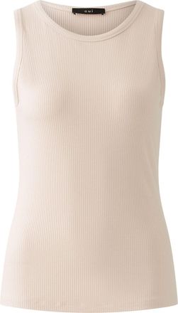Oui Damen Top FILIZ elastische Viskoserippe schmal geschnitten Uni