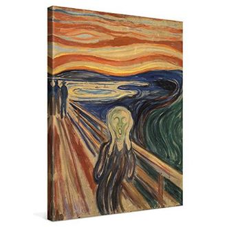 Picanova Edvard Munch - Le Cri 30x40cm - Photo sur Toile - Impression sur Toile Haut de Gamme - Image sur Toile pour Décoration Murale Moderne - La Collection 