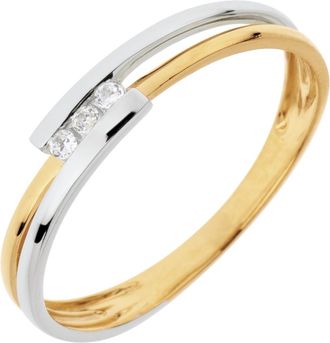 Edenly Ring Kostbarer Kokon - Anbetung - Weiß- und Gelbgold - 18 Karat