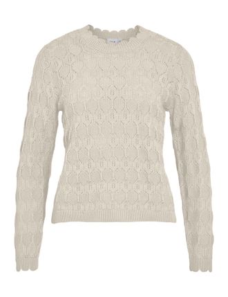 Vila Vilowen L/S Pointelle Knit Top/Pb