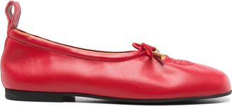 Alohas Rosalind Red Leather Ballet Flats