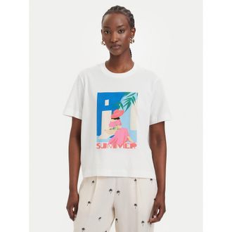 Vero Moda T-Shirt Salli Mette 10344804 Wei&szlig; Regular Fit