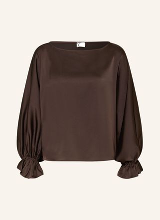 Vera Mont V By Vera Mont Blusenshirt Aus Satin Mit R&uuml;schen braun