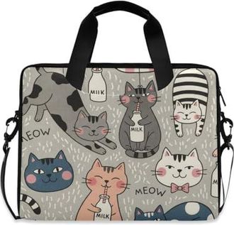 Alaza Sac pour ordinateur portable de 40,6 &agrave; 15,6 pouces, sac &agrave; bandouli&egrave;re mignon pour ordinateur portable de 40,6 &agrave; 15,6 cm, sac fourre-tout pour femme, h