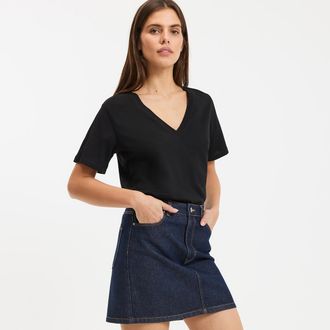 La Redoute Collections T-shirt Loose Col V Manches Courtes