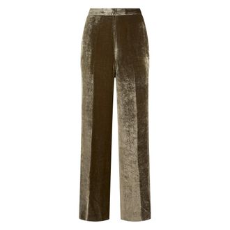 Etro Pantalon large en velours - Femme - Pantalons - Brun - Taille: 38 FR
