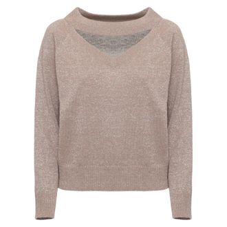 D.exterior Rundhals-Strickpullover - - Knitwear - Damen - Beige - XS