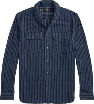 Ralph Lauren Homme, Chemises, Bleu, Taille: XL Chemise à col châle