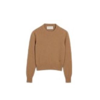 Ami Rundhals-Pullover mit tonaler Ami de Coeur Stickerei - - Knitwear - Damen - Braun - S