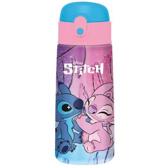 Seven 7 Lilo & Stitch Trinkflasche, Thermosflasche, Wasserflasche, Thermosflasche aus Edelstahl, BPA-frei, 460 ml, Klappdeckel, Kinder, Jungen, M&auml;dchen, Gesch