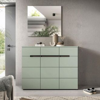 ebuy24 Meuble &agrave; chaussure 3 portes 120x37x94cm d&eacute;cor vert - KANUT