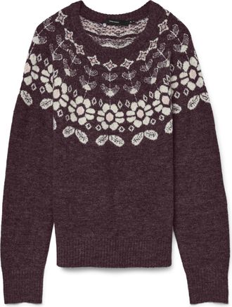 Vero Moda Vmsimone Ls Nordic Pullover Ga Rep Boo