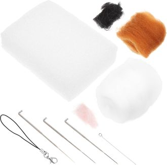 Holibanna Alipis DIY Filzset Katzen Motiv mit Nadelfilzwerkzeug und Zubeh&ouml;r Sicherer Glatter Filzwolle f&uuml;r Anf&auml;nger Kompaktes Bastelset f&uuml;r Lustige Handarbeiten