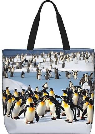 Generic Pingouin Joyeux Sac &Agrave; Bandouli&egrave;re Imperm&eacute;able Sacs De Courses D&eacute;contract&eacute; Sac A Main Femme Pour Voyage Universit&eacute; Gym