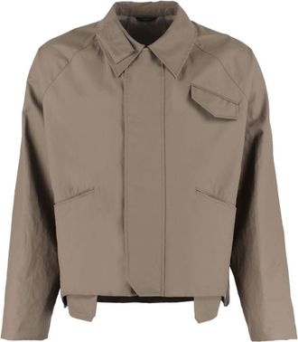 Fendi Asymmetrische Hemdjacke - Braun