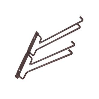 Valiclud Eisen Weinglashalter Wandmontage Doppelreihig H&auml;ngender Kelchhalter Upside Down Weinregal f&uuml;r K&uuml;che Bar Restaurant Wohnzimmer Antik Bronze