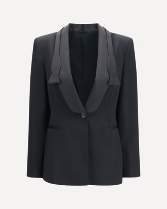 Brunello Cucinelli Wool Jacket with shawl lapels Female 40