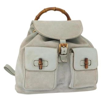 Gucci Pre-owned Wildlederrucksack - - Pre-owned - Damen - Blau - ONE SIZE