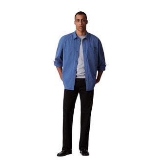 Calvin Klein Hemd f&uuml;r Herren, Chambray-Stoff (Blau)