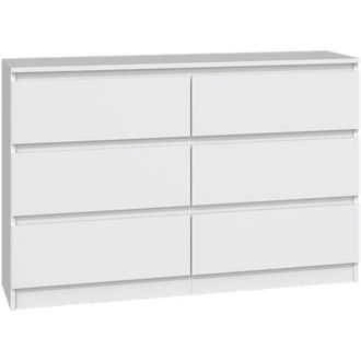 Selsey Selsey Malwa - Kommode mit sechs Schubladen, wei&szlig;, 120 cm