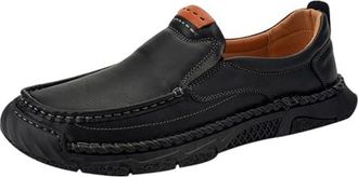 Generic Mocassins plats en cuir &agrave; enfiler pour homme - Coupe basse - Pour lhiver et lautomne - Chaussures d&eacute;contract&eacute;es faciles &agrave; porter - Antid&eacute;rapantes - Ch