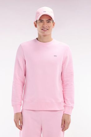 Eden Park Sweatshirt En Molleton Coton Rose Coupe Droite Et Col Rond