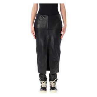 Rick Owens Calf Sliced Lederrock - - Skirts - Damen - Schwarzk - S