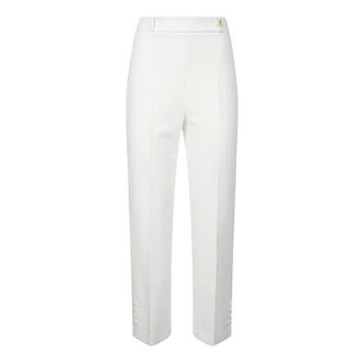 Elisabetta Franchi Damen, Hosen, Wei&szlig;, MGr&ouml;&szlig;e