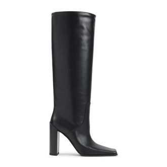 Alaia Alaia Stiefel - Black Calf Leather Ankle Boots - Gr. 37 (EU) - in Schwarz - f&uuml;r Damen