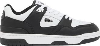 Lacoste Court Cage Sneaker f&uuml;r Herren, Leder (Schwarz/Wei&szlig;)
