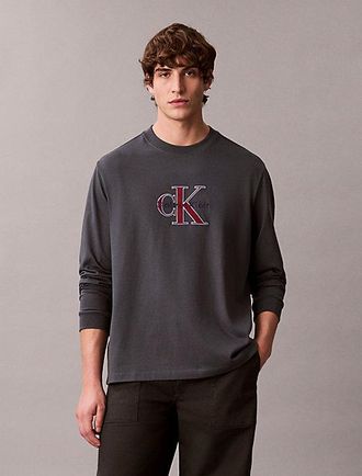 Calvin Klein L&auml;ssiges Monlogo-t-shirt - Harlem Night Blue - Herren - M
