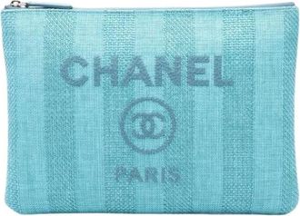 Chanel Pre-owned Tissu sacs-chanel - Femme - Pre-owned - Bleu - Taille: ONE Size