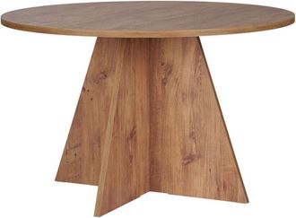 Hanah Home Table &agrave; manger en bois Virella - 120 x 120 x 75 cm - Pin atlantique